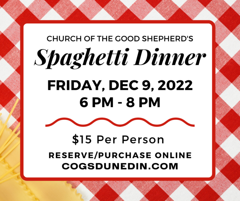 Spaghetti Dinner Fundraiser - Episcopal Church of the Good Shepherd ...